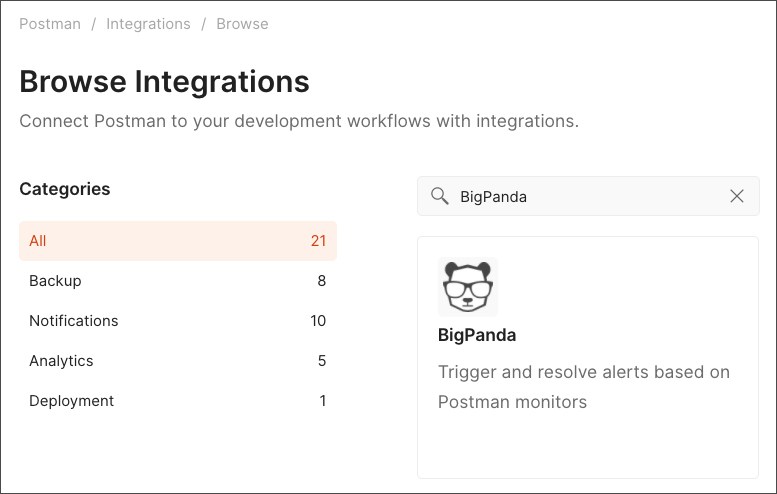 BigPanda | Postman Learning Center