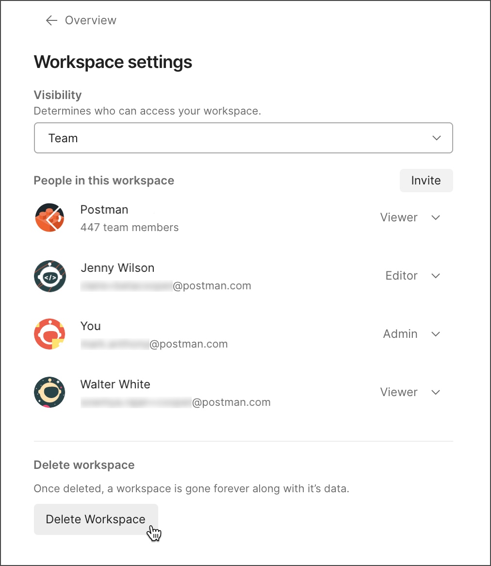 Using and managing workspaces | Postman Learning Center Using and managing workspaces | Postman Learning Center