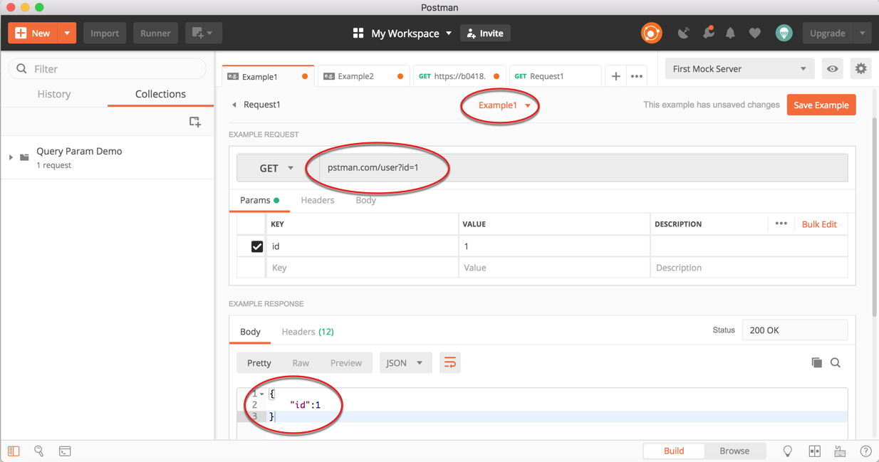 Mocking With Examples Postman Learning Center