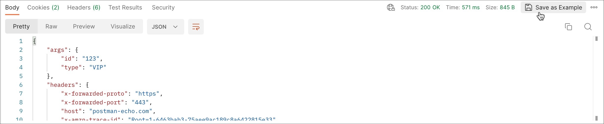 Specifying examples | Postman Learning Center