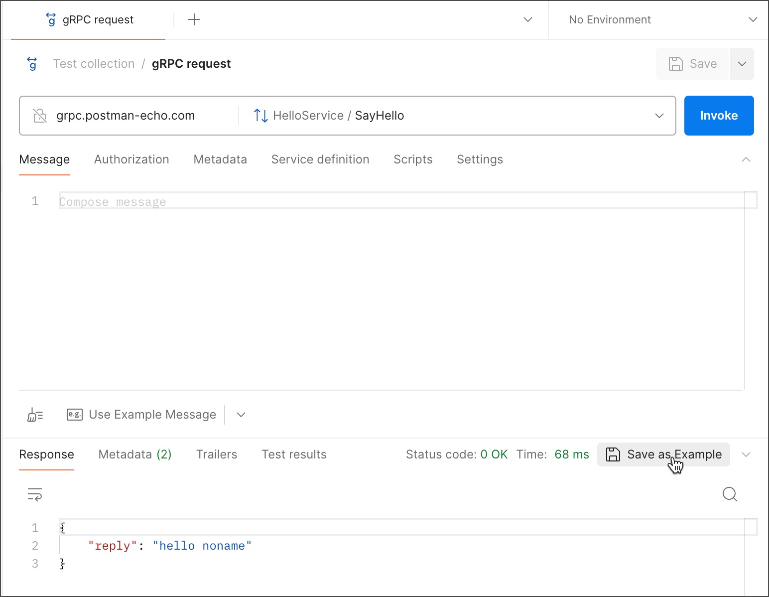Save Edit And Share Grpc Request Response Examples Postman Learning Center